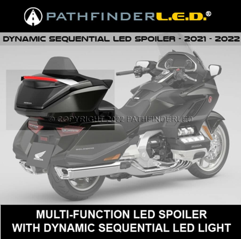 REAR SPOILER W/ DYNAMIC SEQUENTIAL LED LIGHT FOR GOLD WING (2021 ...